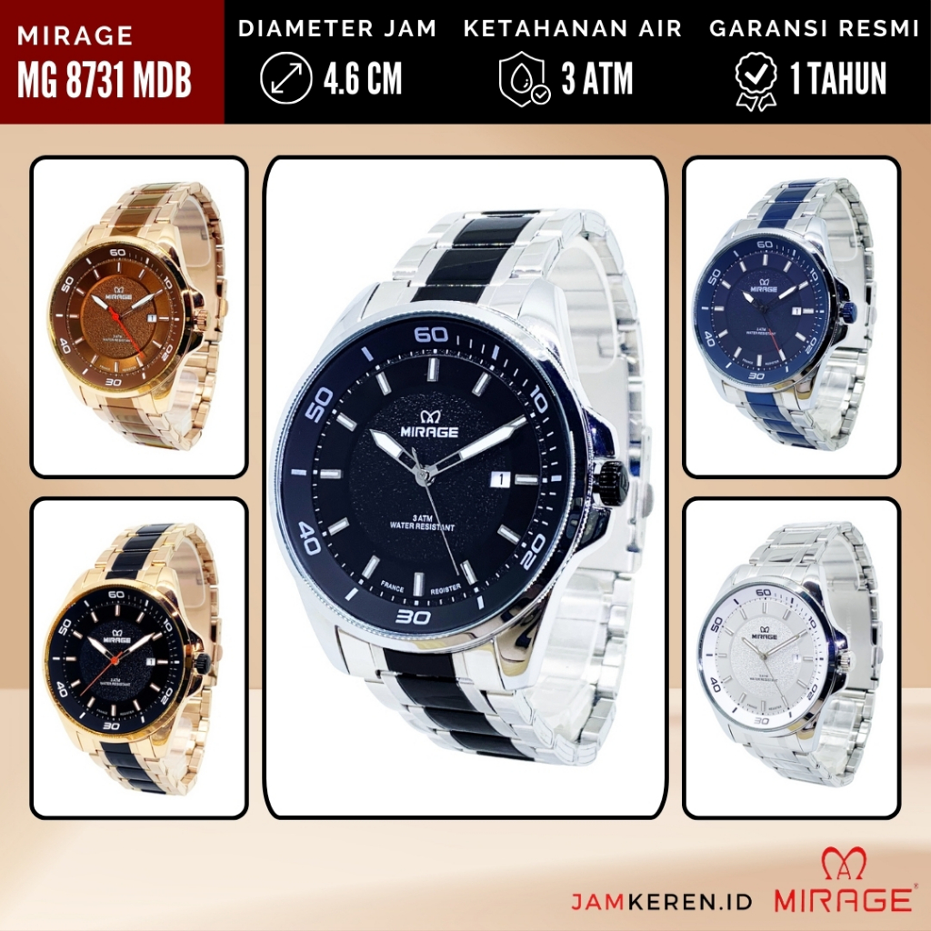 Jual Jam Tangan Pria - Mirage - Jam Tangan Anti Air - Jam Tangan Mirage ...