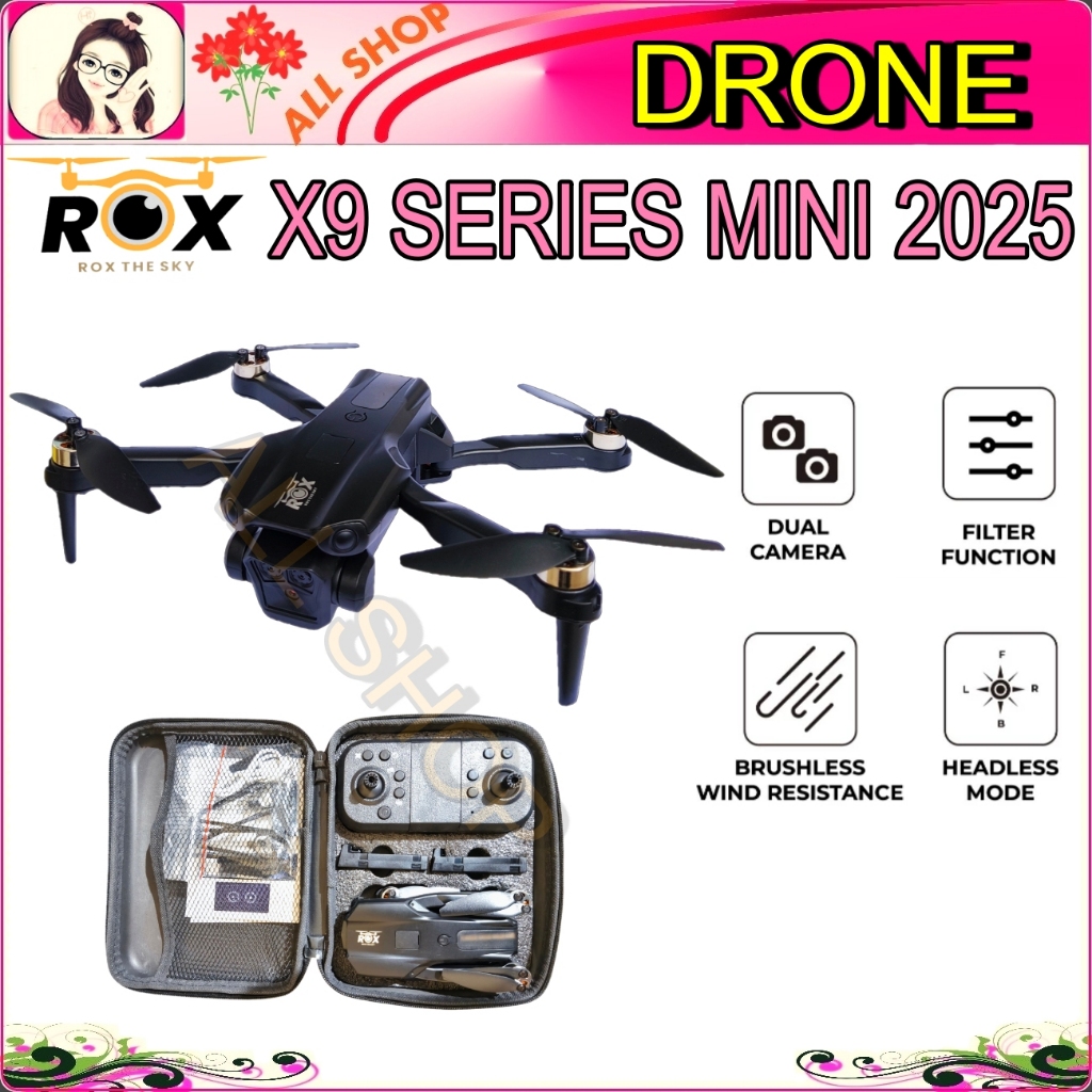 Jual ROX X9 SERIES MINI 2025 Drone HD Dual Camera WiFi FPV | Shopee ...