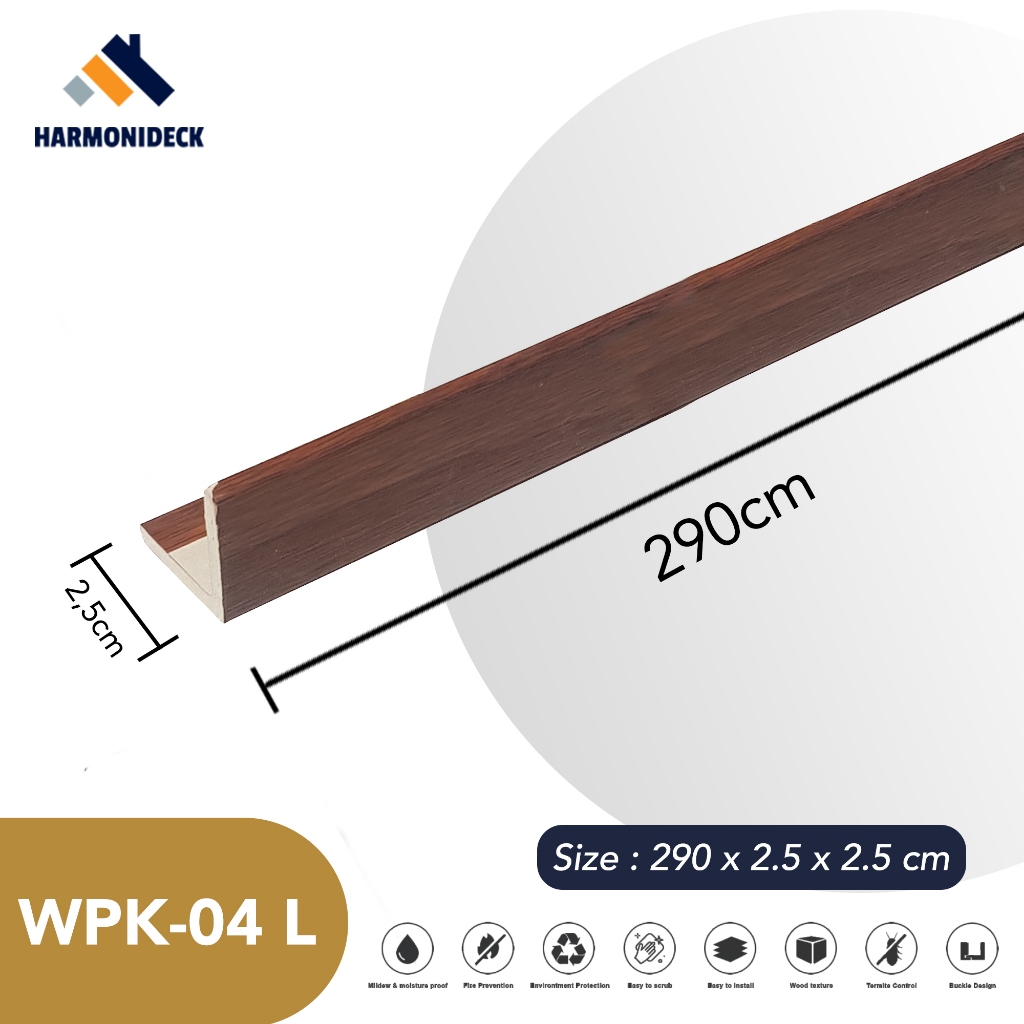 Jual LIST SUDUT SIKU L WPC/ LIST PENUTUP WPC PER BATANG LIS WALL PANEL ...