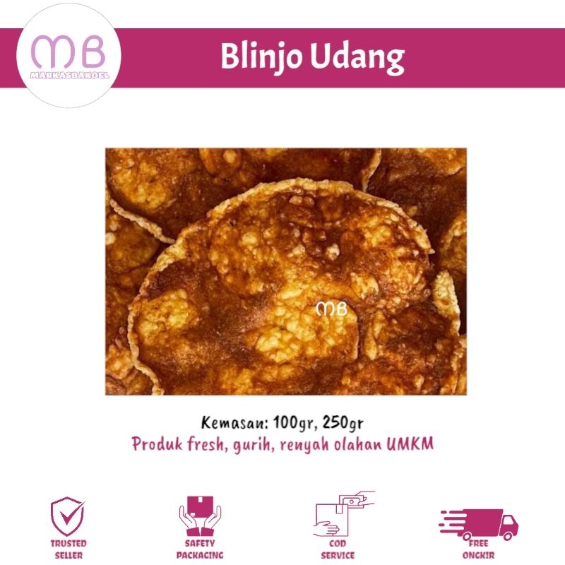 Jual Kerupuk Blinjo Emping Udang / Krupuk Emping Udang Laut Siap Makan ...