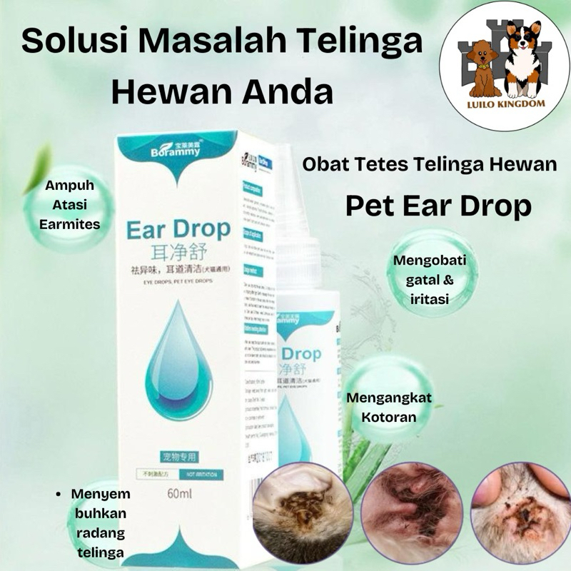 Jual Obat Tetes Telinga Hewan Peliharaan Pet Ear Drop Pembersih Kotoran ...