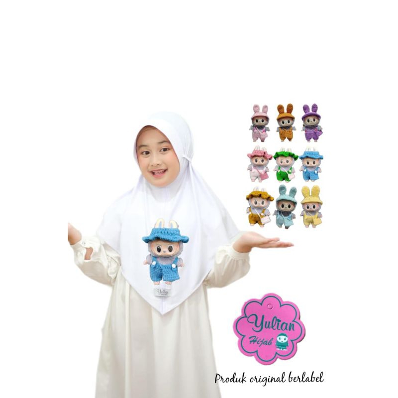 Jual YULIAN B HIJAB ANAK LABUBU//,HIJAB ANAK INSTAN LABUBU | Shopee ...