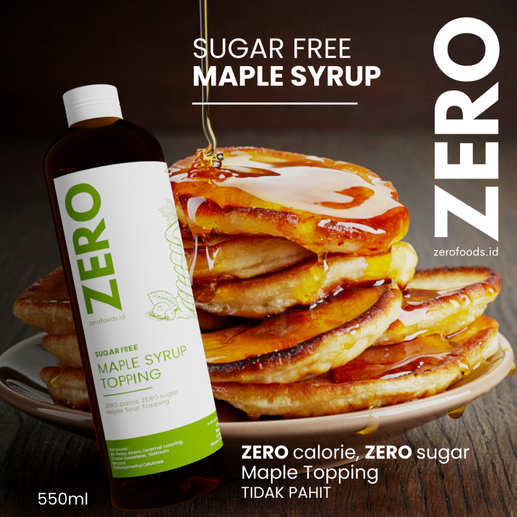 Jual Sugar Free Maple Syrup Topping (550ml) Zero Foods Indonesia ...