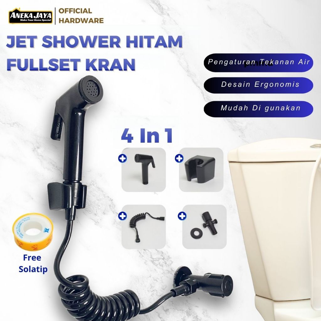 Jual Jet Shower Toilet Set Kran Cabang Bidet Closet Washer Cebok Warna ...