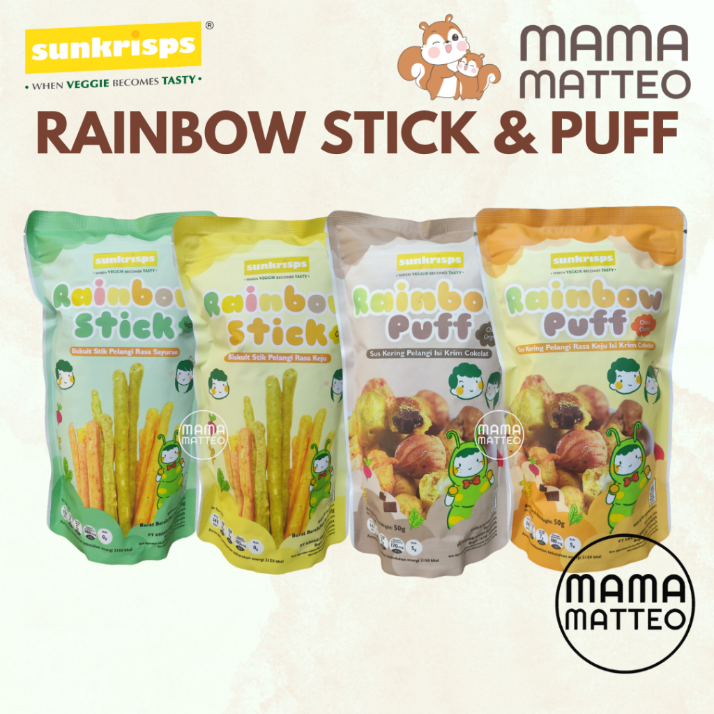 Jual SUNKRISPS Rainbow Stick 50gr Veggie Cheese / Stick Rasa Veggie ...
