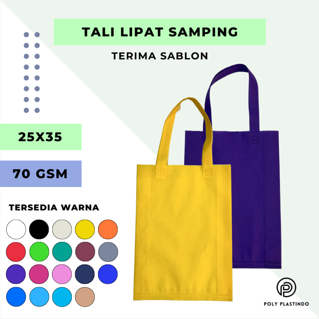 Jual Goodie Bag Tas Spunbond Tas Belanja (Tali Lipat Samping) 25x35x8 | Shopee Indonesia