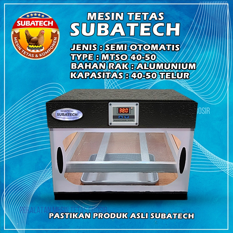 Jual SUBATECH SO 40 50 Mesin Tetas Telur Semi Otomatis Penetas | Shopee ...