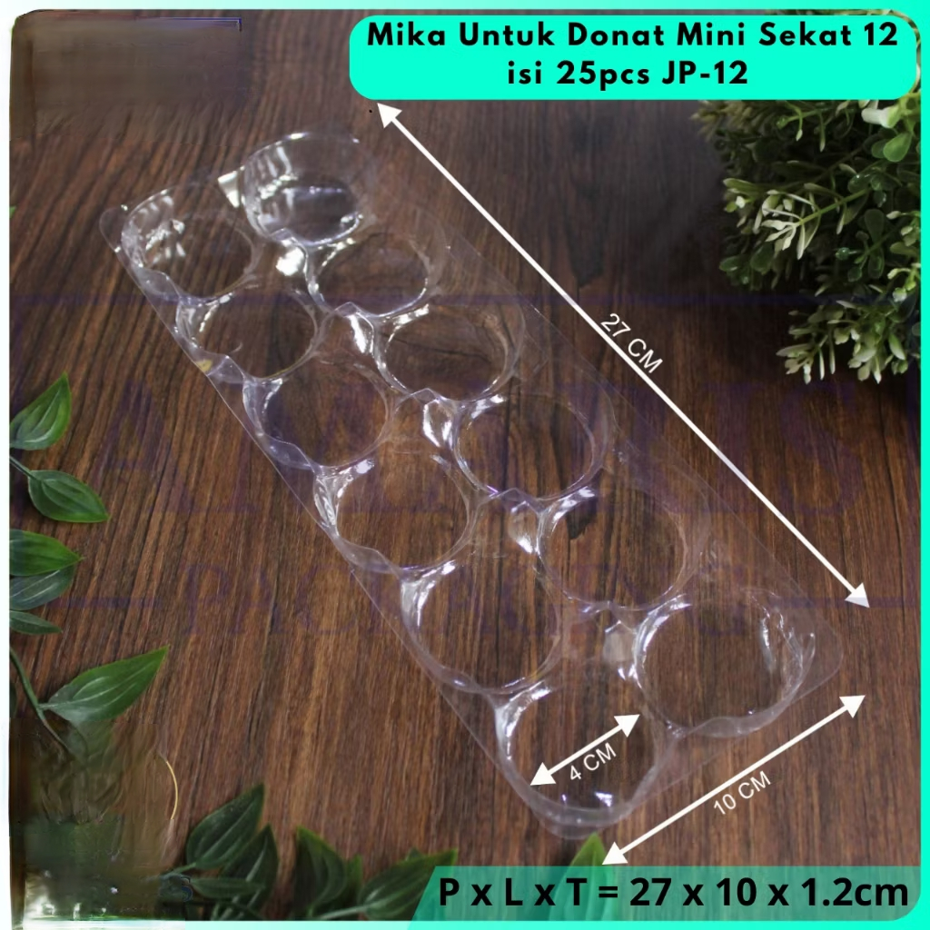 Jual Mika alas tray plastik donat lobang lubang 12pcs isi 25pcs per ...