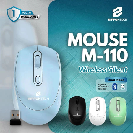 Jual Mouse Wireless Dual mode Nippontech M-110 | Shopee Indonesia