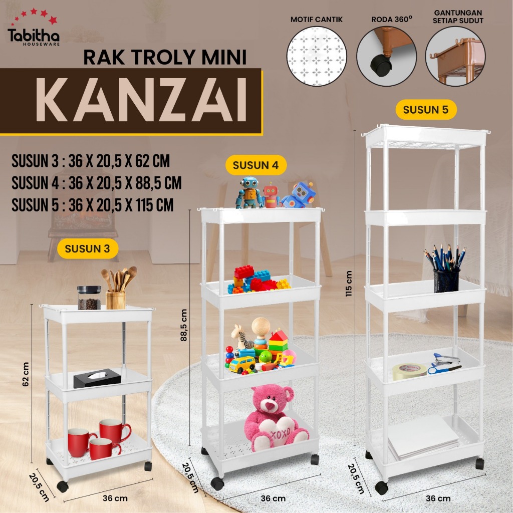 Jual Tabitha Rak Troly Mini Rak Susun Salon - Rak Penyimpanan ...