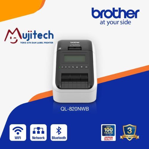 Jual BROTHER QL-820 NWB LABEL PRINTER NETWORK WIRELESS PEMBUAT LABEL QL ...