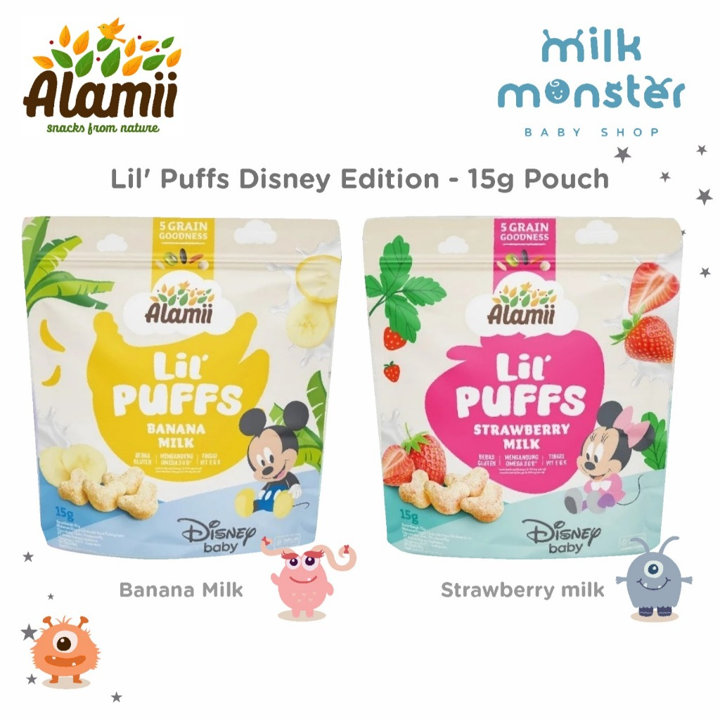 Jual Alamii Lil' Puffs Disney Edition - 15g Pouch - Snack Sehat Bayi ...
