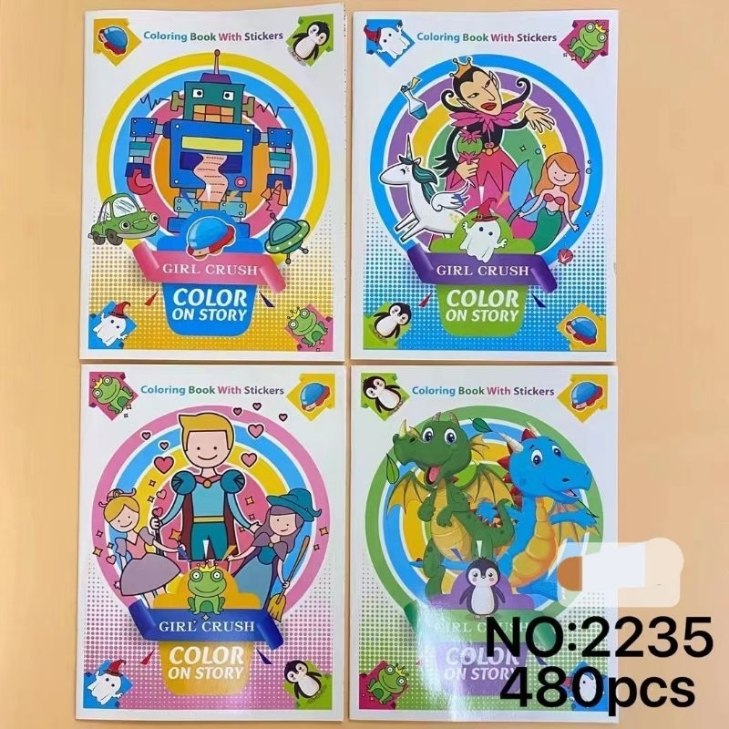 Jual BUKU MEWARNAI KYN08112 / 2235 coloring book for kids/buku mewarnai ...