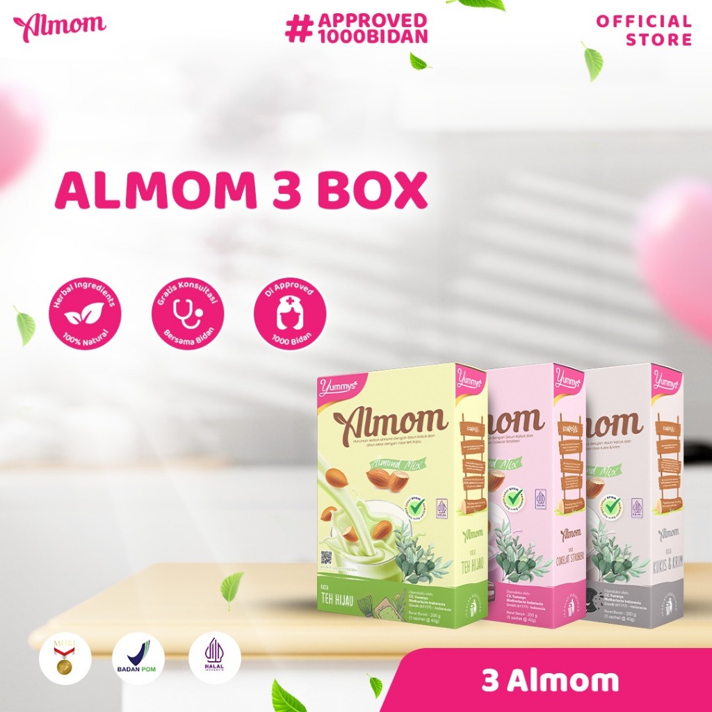 Jual ALMOM MILK - 3 BOX | Susu Almond Kaya Antioksidan - Nutrisi ...
