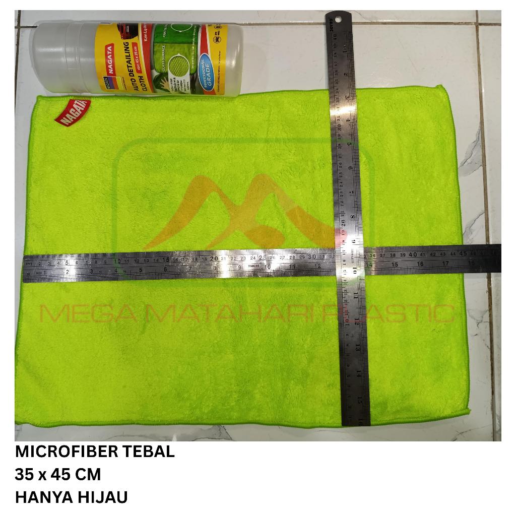 Jual Lap microfiber/ lap mobil/ lap kaca NAGATA 0009MF HIJAU SERBAGUNA ...
