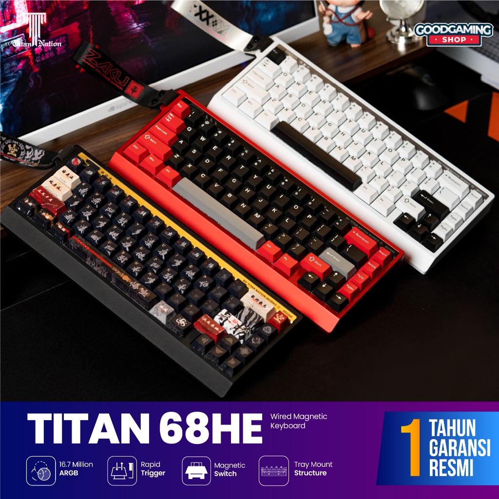 Jual TITAN 68HE / TITAN68 HE PRO Magnetic Switch Keyboard RGB CNC ...