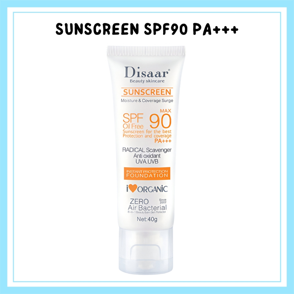 Jual DISAAR Sunscreen SPF 90 PA+++ Moisturize Sun protection 40gr ...