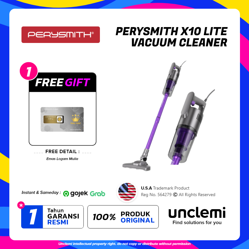 Jual PerySmith X10 Lite Handheld Vacuum Cleaner Portable Penyedot Debu ...