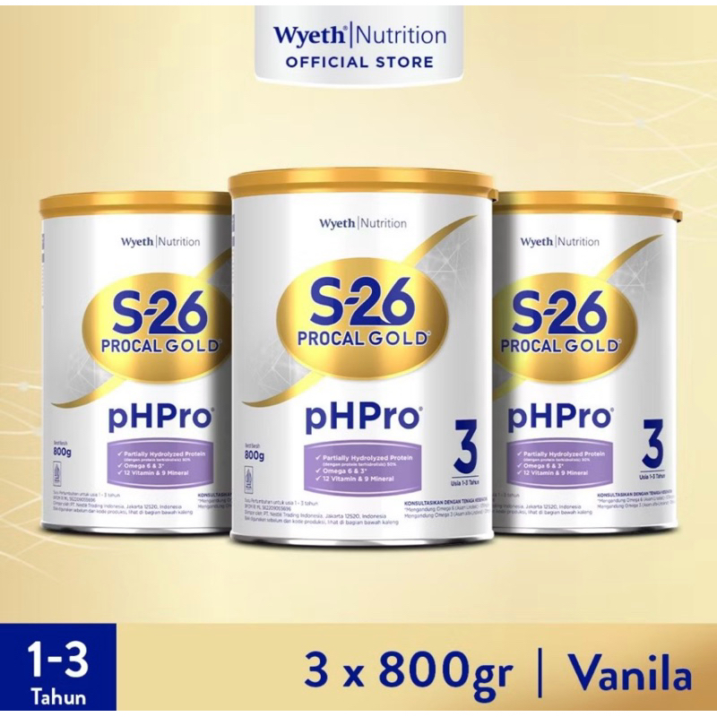 Jual OBRAL!!! S26 Procal Gold pHPro Tahap 3 Bundle 3 x 800gr Kaleng ...