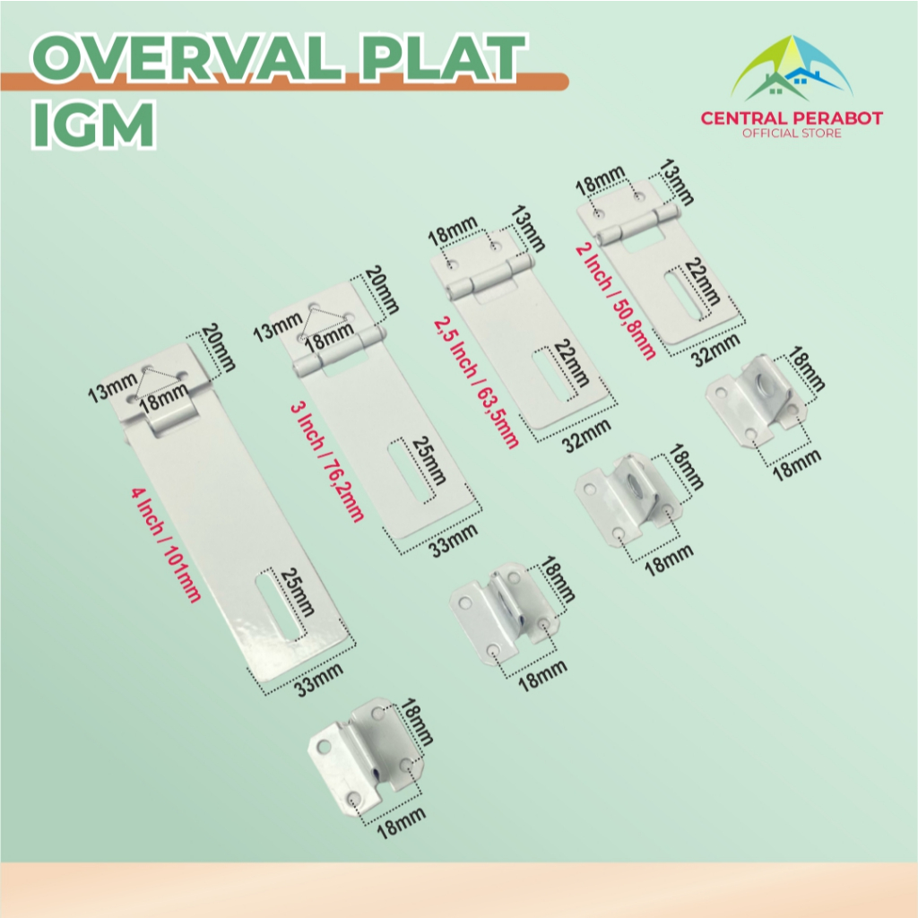 Jual OVERVAL PLAT PUTIH OVERVAL TEMPAT GEMBOK IGM IO-008 OVERVAL PLAT | Shopee Indonesia