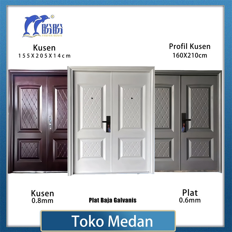 Jual PT PANPAN - (LUXURY DOUBLE PAN 8042) Pintu Baja /Pintu Plat Baja ...