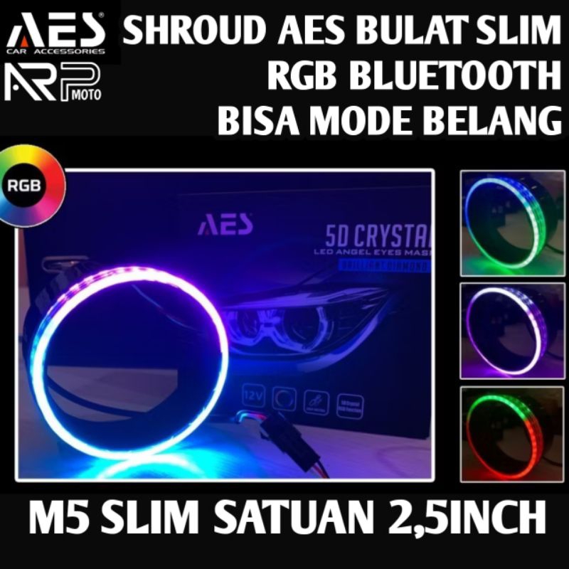 Jual SHROUD BILED AES RGB 2,5 INCH BISA MODE BELANG M5 SLIM 5D CRYSTAL ...