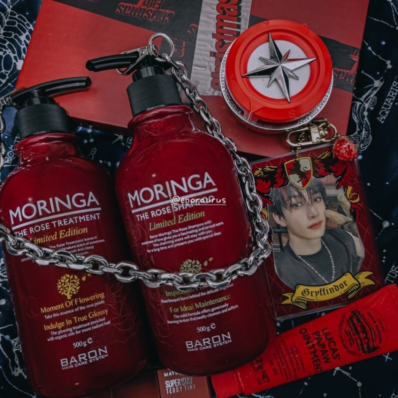 Jual Baron Moringa Rose Shampoo Treatment Bang Chan Stray Kids | Shopee ...