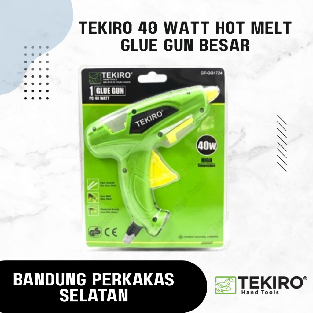 Jual TEKIRO 40 Watt Hot Melt Glue Gun BESAR - Alat Lem Tembak Lilin ...