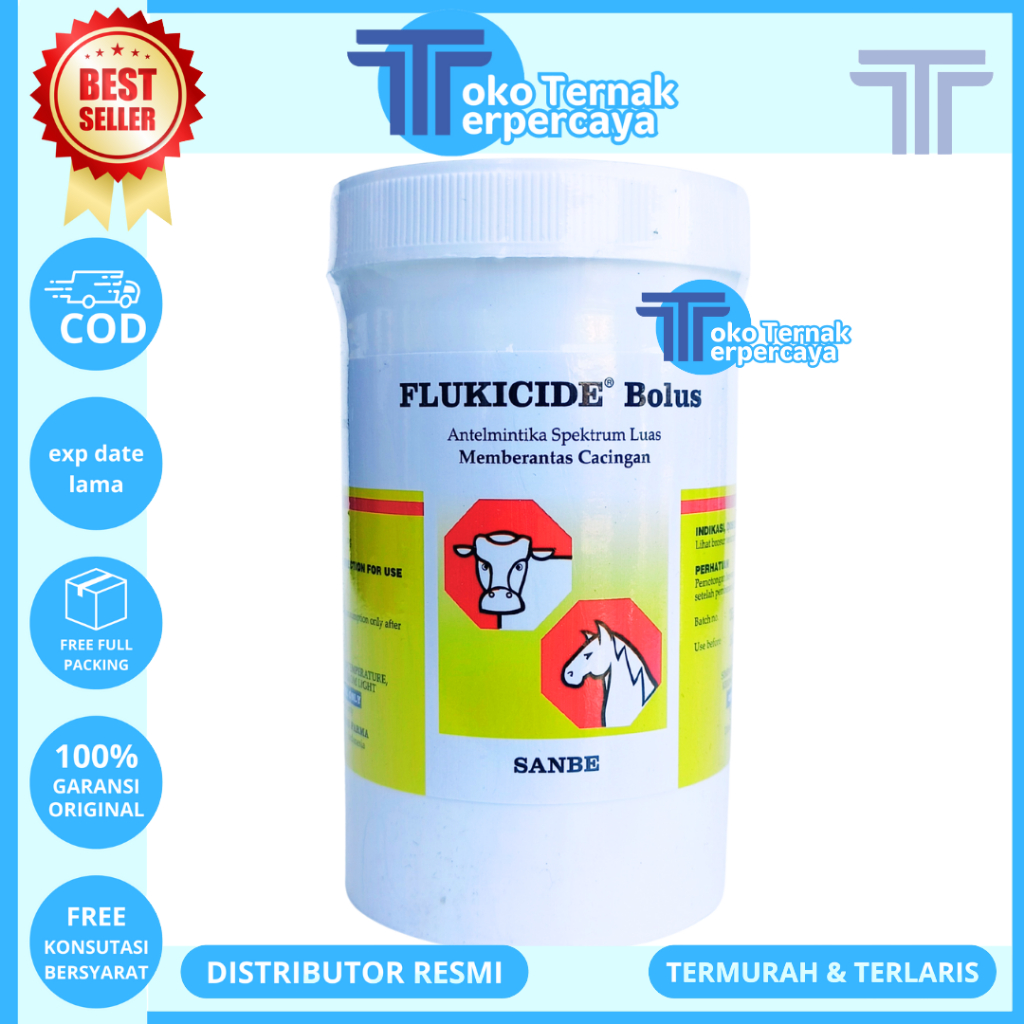 Jual FLUKICIDE 12 BOLUS (1 POT) SANBE - Obat Cacing Sapi Kuda Babi ...