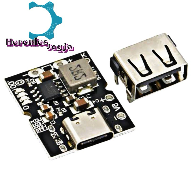 Jual Modul Powerbank USB Type-C Input Output 5V 2A 4 Led Indicator ...