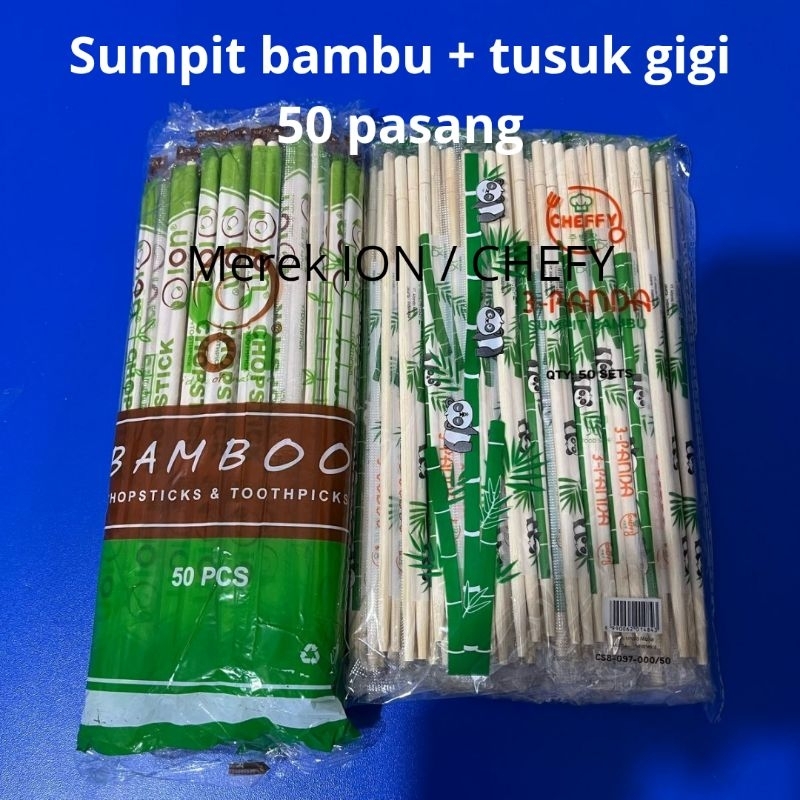 Jual Sumpit bambu ion isi 50 pasang | sumpit bambu higienis | sumpit ...
