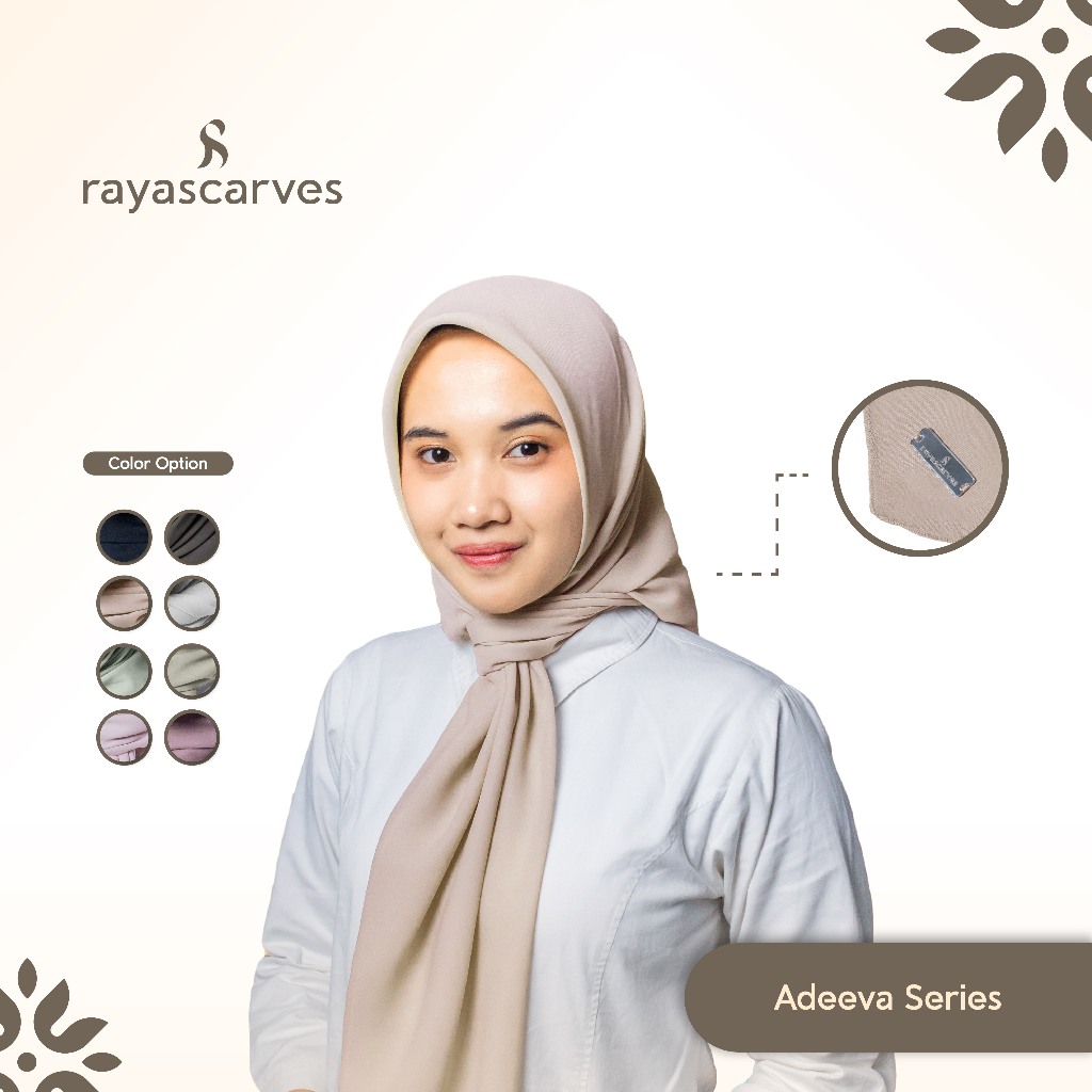 Jual Rayascarves - Adeeva Plain Square Polycotton Premium - Hijab Segi Empat Polycotton Polos ...