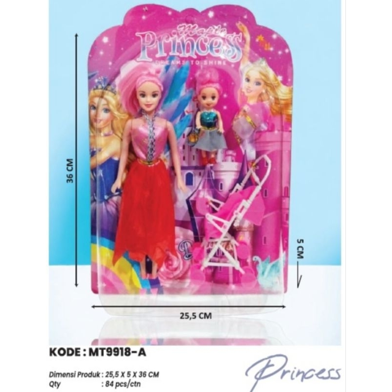 Jual (PRESS IBU ANAK) MAINAN BONEKA PRINCESS IBU ANAK STROLLER | Shopee ...