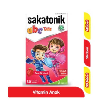 Jual Sakatonik ABC Vitamin Anak Alfabet Stroberi 30 Tablet | Shopee ...