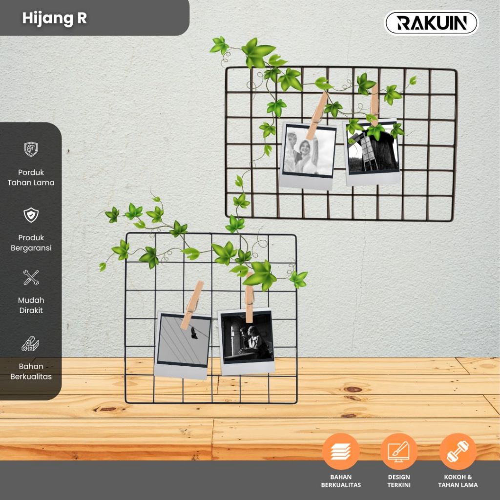 Jual HIJANG - DEKORASI KAMAR / WALLGRID UNTUK FOTO POLAROID / NOTES ...
