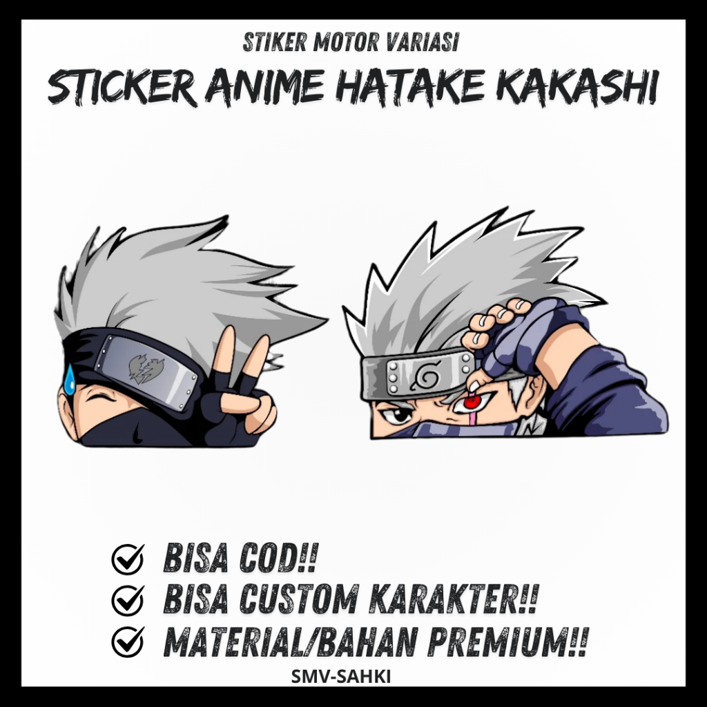 Jual Stiker anime Kakashi Hatake Sticker Naruto Peeker | Shopee Indonesia