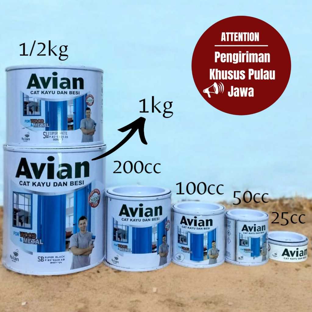 Jual Cat besi Avian 200cc/cat kayu /cat minyak/cat avian high gloss ...