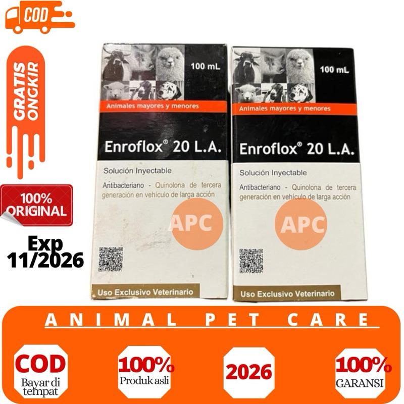 Jual Enroflox 20% LA 100 ml - ANTIBIOTIK Enrofloxacin Untuk Hewan dan Ternak | Shopee Indonesia