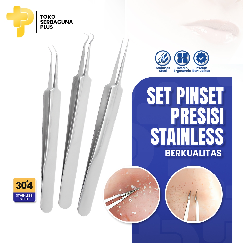 Jual Set Alat Pinset Pembersih Jepit Komedo Pencet Jerawat Blackhead ...
