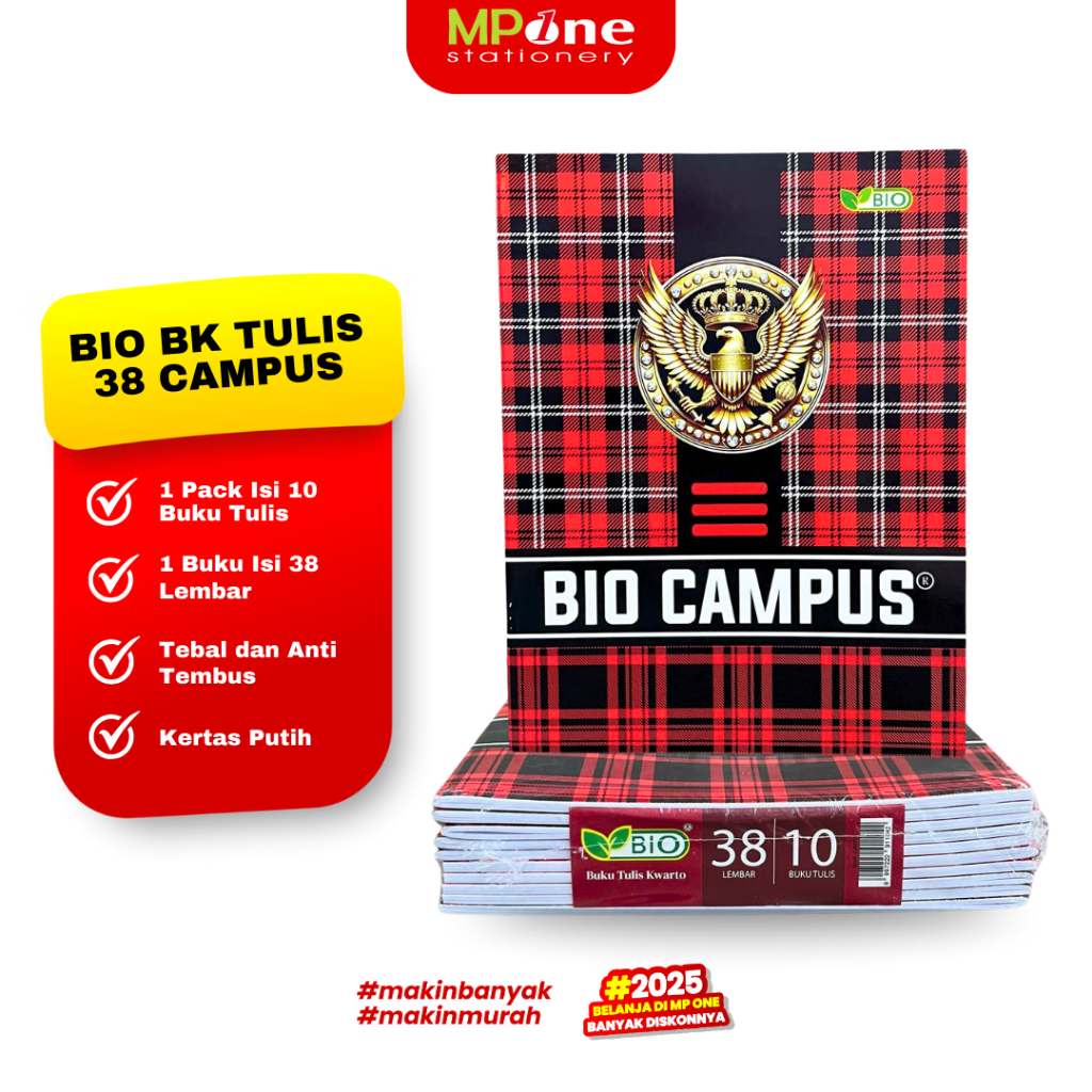 Jual (1 PACK) Bio Buku Tulis 38 Campus / Buku Tulis Sekolah Quarto ...