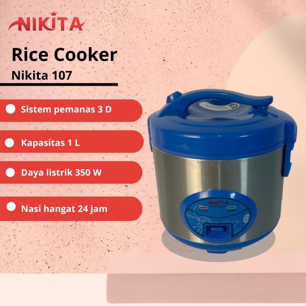 Jual NIKITA Rice Cooker 107 1 Liter Nikita 3 in 1 - Penanak Nasi ...