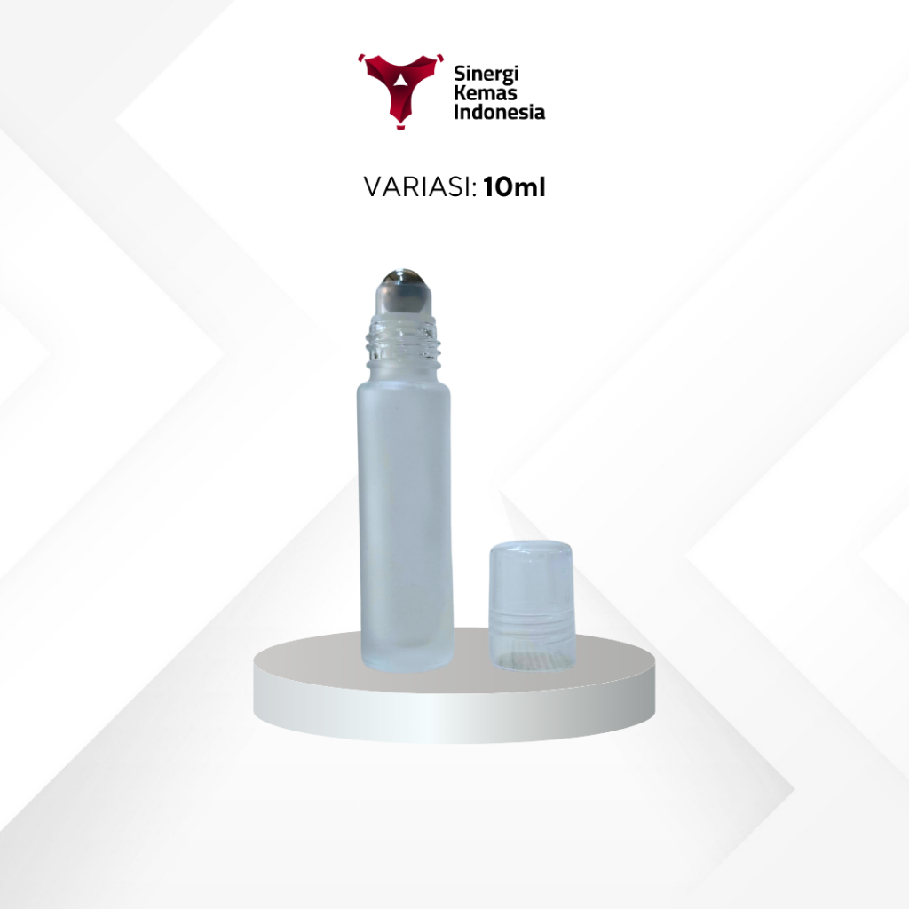 Jual Botol Kaca Roll on Frosted 10 ml Roller Besi Tutup Clear | Shopee ...