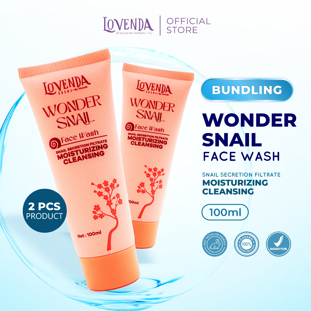 Jual Lovenda Wonder Snail Facial Wash 100g | For Sensitive Skin ...