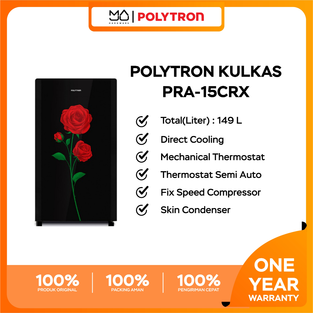 Jual Kulkas 1 Pintu Polytron 150 liter PRA-15CRX PRA15CRX PRA 15CRX ...