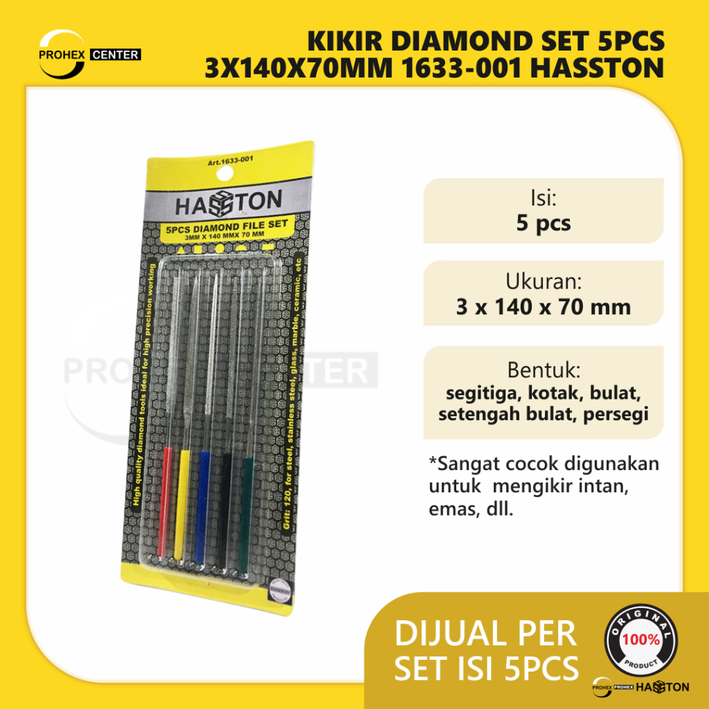 Jual Kikir Diamond Set 5 Pcs Prohex / Kikir Intan Emas | Shopee Indonesia