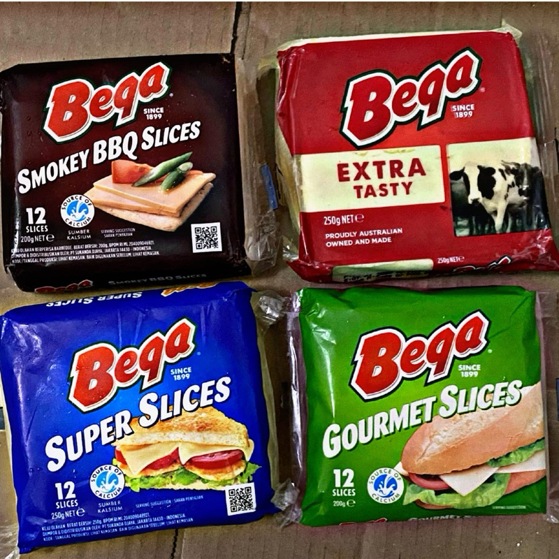 Jual bega keju slice cheddar / bega cheddar extra tasty- smokey BBQ ...