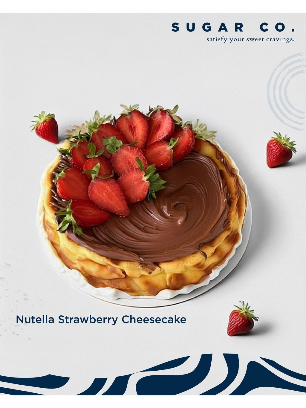 Jual Burnt Cheesecake Nutella Strawberry – Lembut, Lumer, Penuh Topping ...