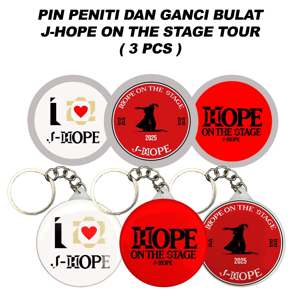 Jual PIN GANCI Bulat j-hope hope on the stage isi 3 pcs versi VARIAN ...