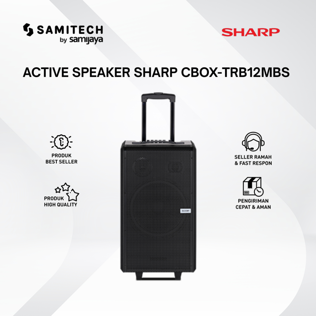 Jual speaker active sharp CBOX-TRB12MBS CBOX TRB 12MBS Trolley Series ...