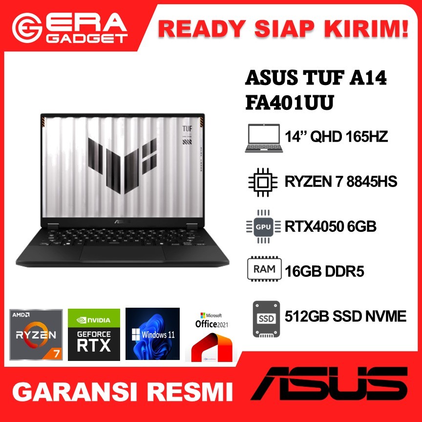Jual ASUS TUF A14 FA401UU-R745G6G-OM RYZEN 7 8845HS 16GB 512GB RTX4050 ...